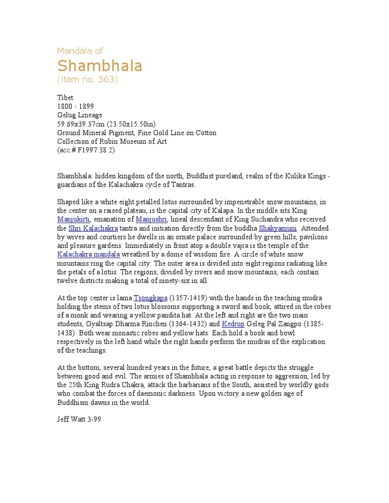Mandala of Shambhala | PDF