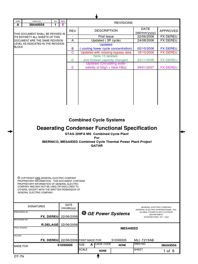 T219AB-384A9554 Rev E Deaerating Condenser Functional Specification ...