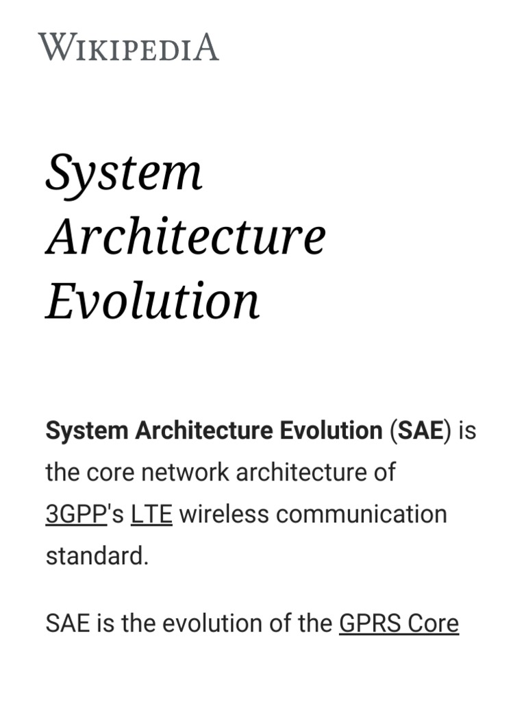 System Architecture Evolution | PDF | Radio Resource Management | Wireless