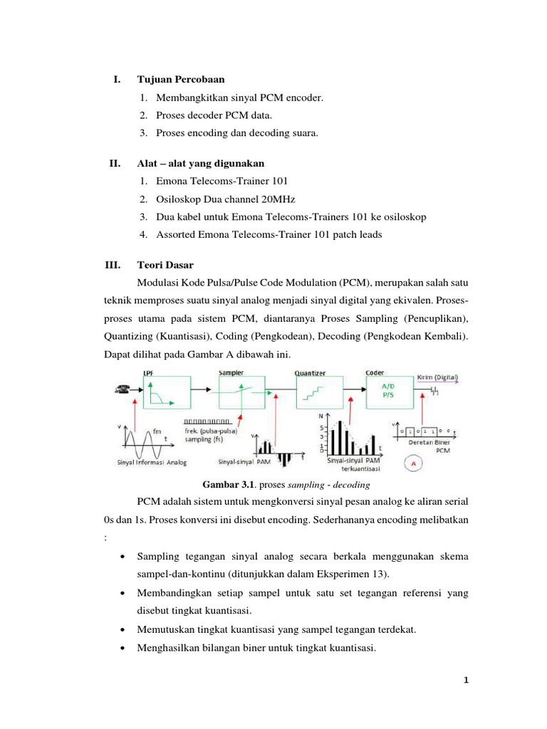 Modul 2 - PCM Encoding & Kuantisasi | PDF