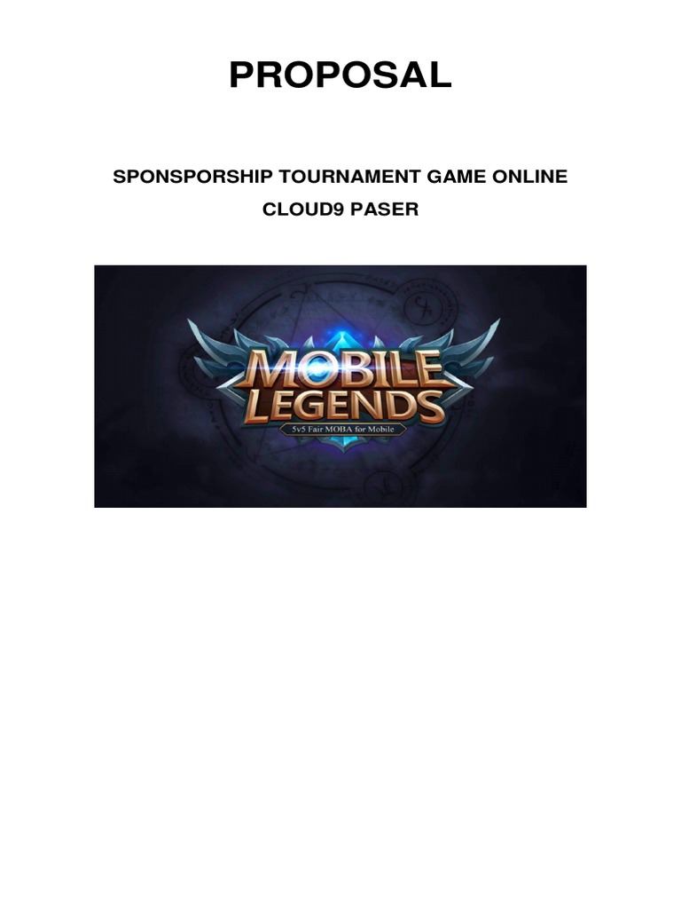 Proposal Turnamen Mobile Legends | PDF | Game & Aktivitas