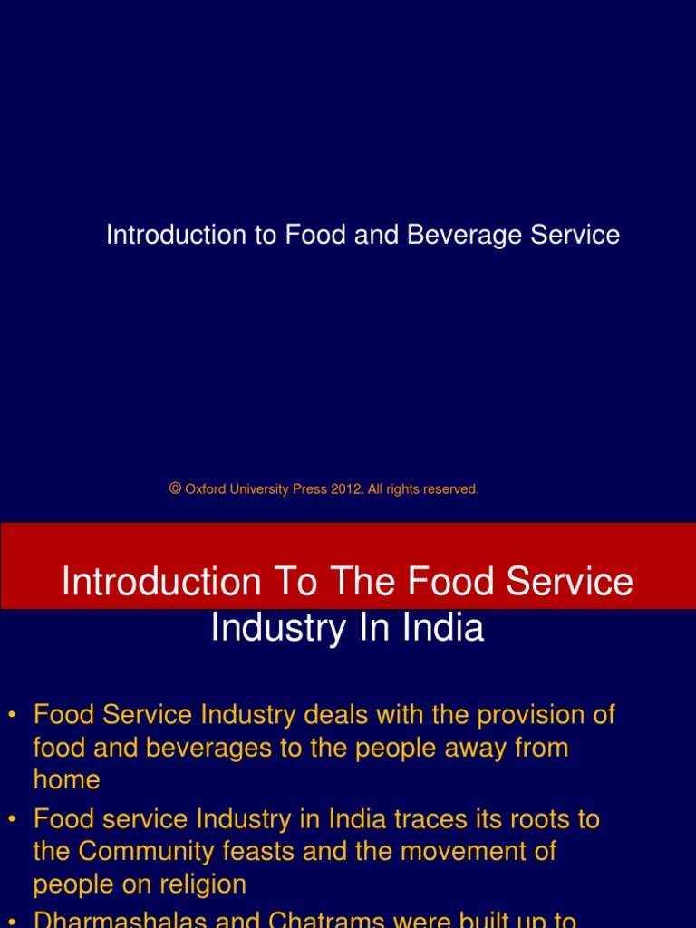 Food Service Industry | PDF | Waiting Staff | Restaurants