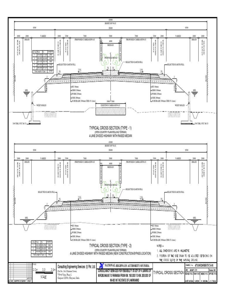 Proposed roadway cross section design and specifications | PDF | Road ...