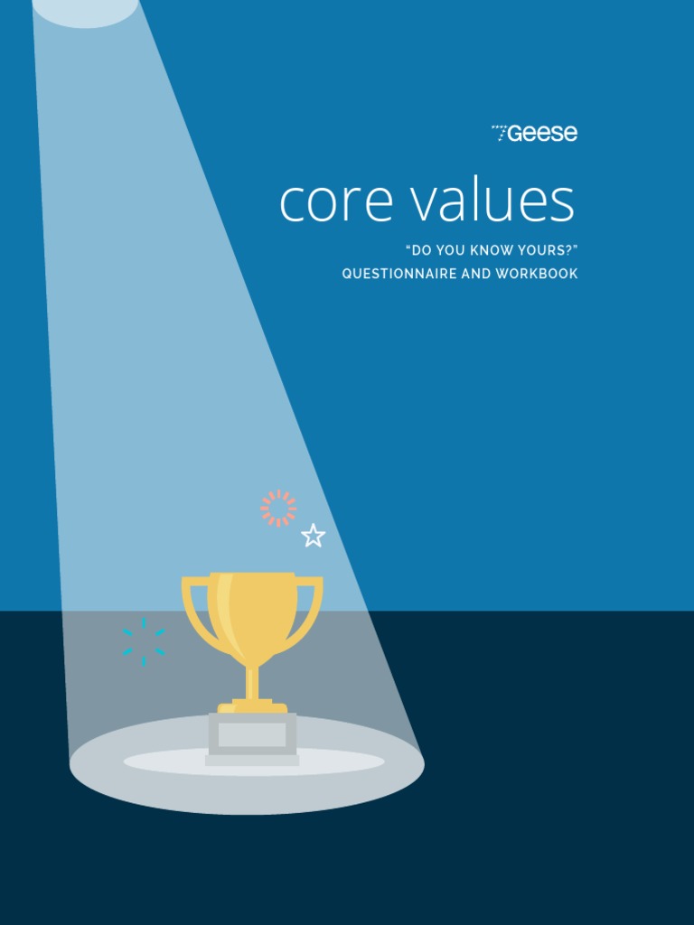 Core Values Questionnaire Workbook | PDF | Mentorship | Value (Ethics)