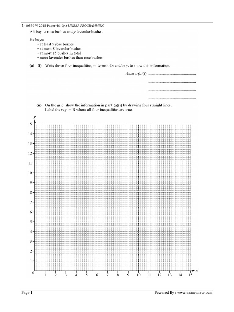 Q Linear Programming Assessment Mode 1 From Q1to Q10 | PDF | Teaching ...