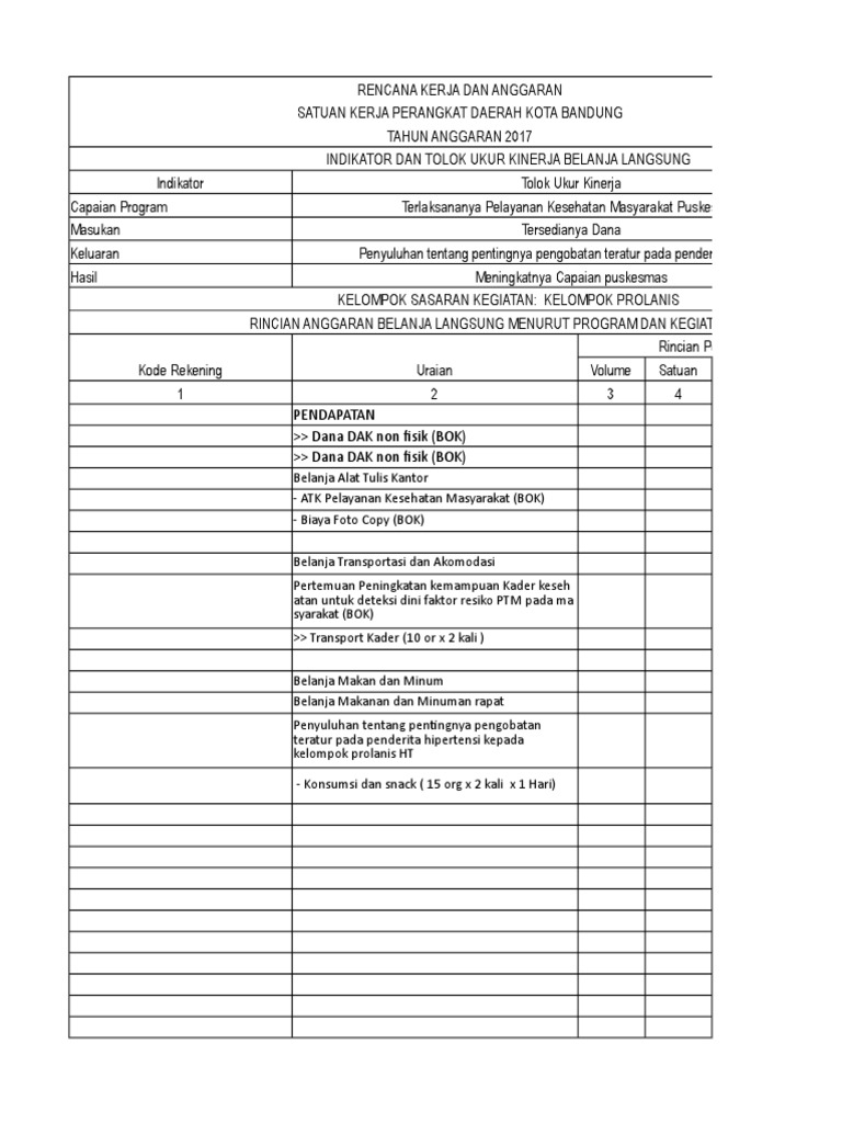 Contoh Ruk Rak RPK | PDF