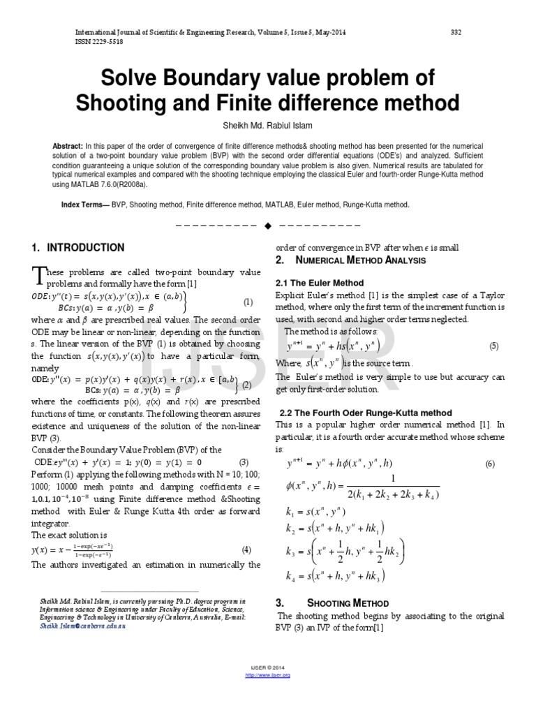 Solve Boundary Value Problem of Shooting and Finite Difference Method | PDF | Numerical Analysis ...