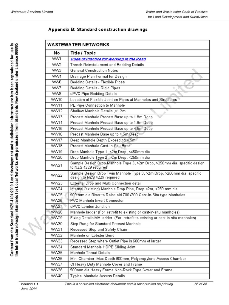 Appendix B Standard Construction Drawings | PDF | Flood | Storm Drain