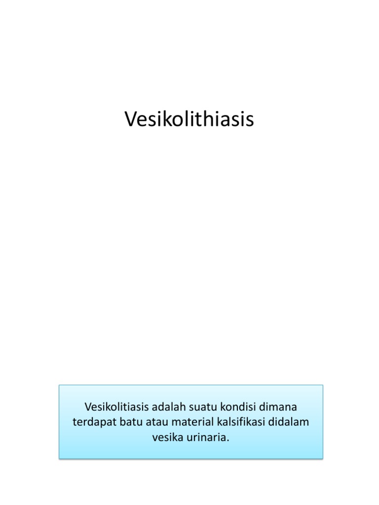 Vesikolithiasis | PDF