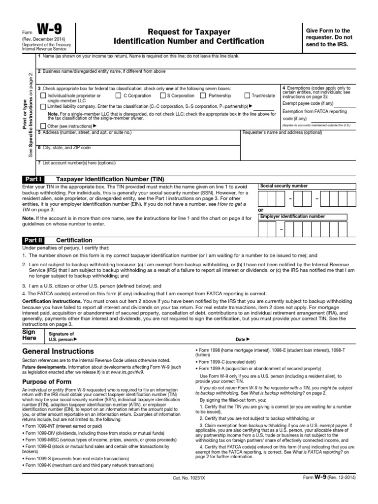 Form W-9 PDF | PDF | Withholding Tax | Limited Liability Company