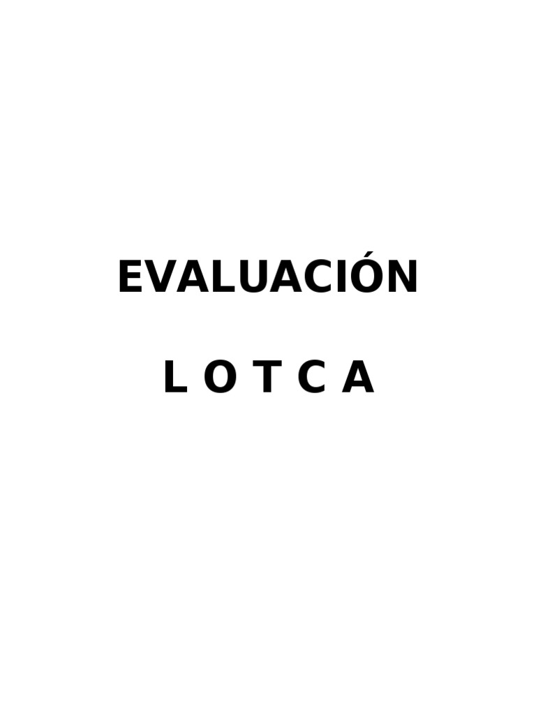 Evaluación LOTCA: Materiales y Procedimientos | PDF | Dibujo