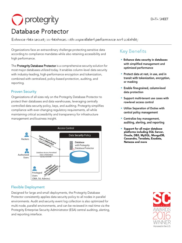 Protegrity Database Protector | PDF | Databases | Cloud Computing