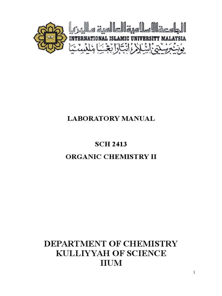 Lab Manual Organic II | PDF | Thin Layer Chromatography | Chemical ...