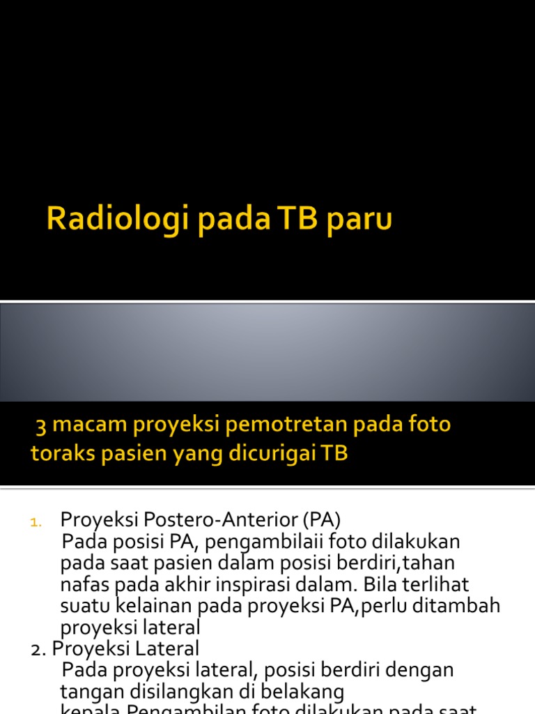 Proyeksi Radiologi untuk Diagnosa TB | PDF