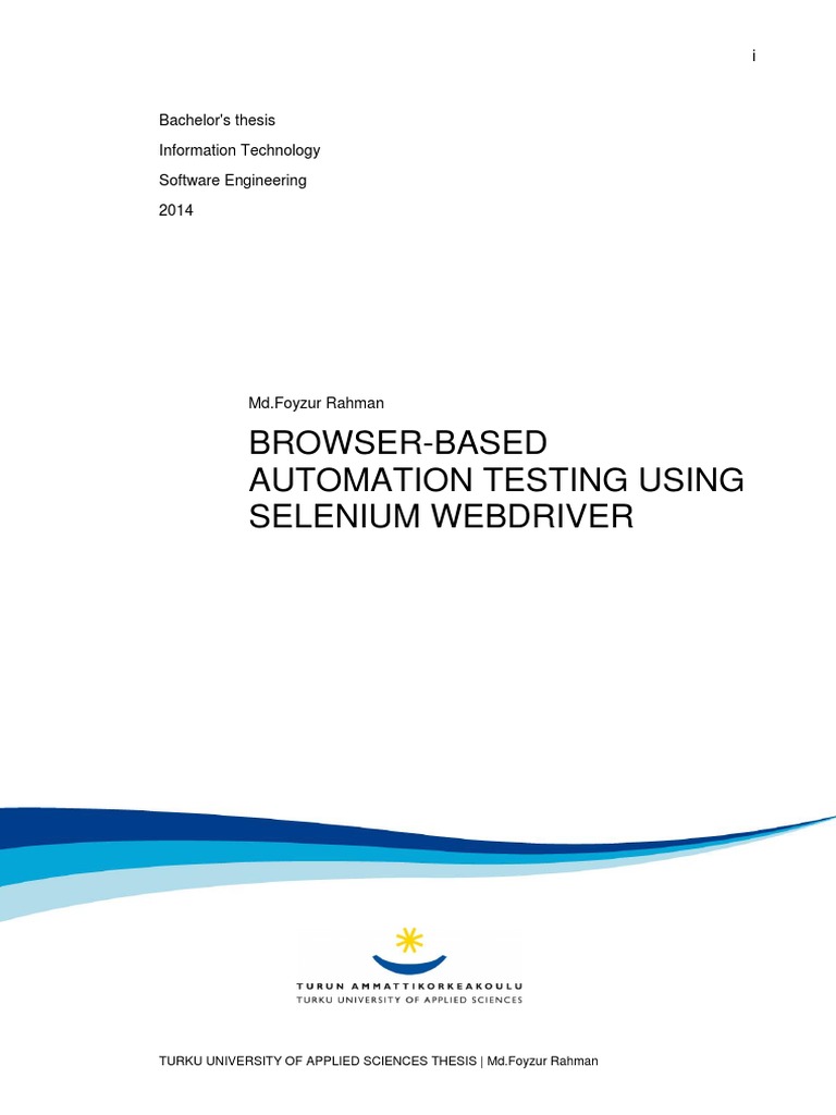 Browser Based Automation Testing Using Selenium Webdriver Pdf Selenium Software X Path