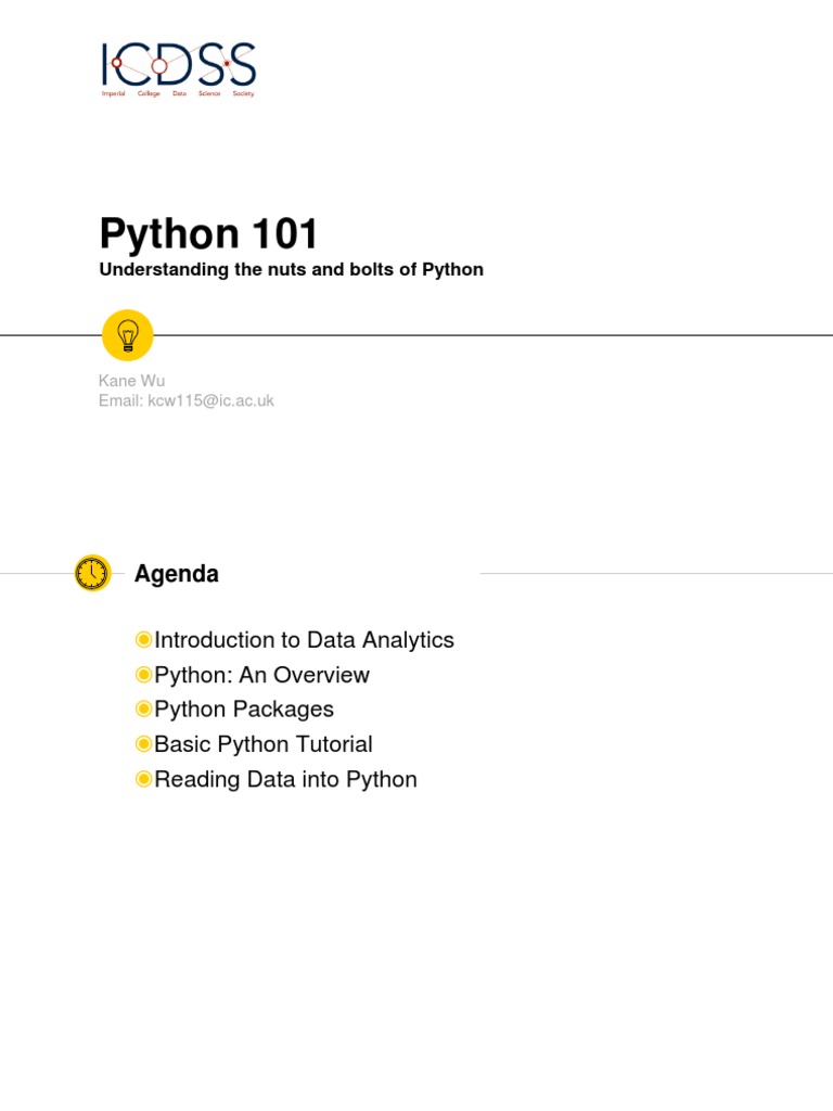 Python 101: Understanding The Nuts and Bolts of Python | PDF | Data ...