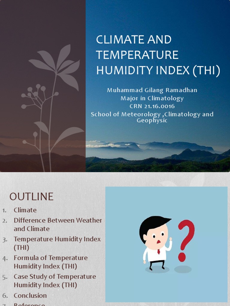 Climate and Temperature Humidity Index (Thi) | PDF | Climate | Humidity