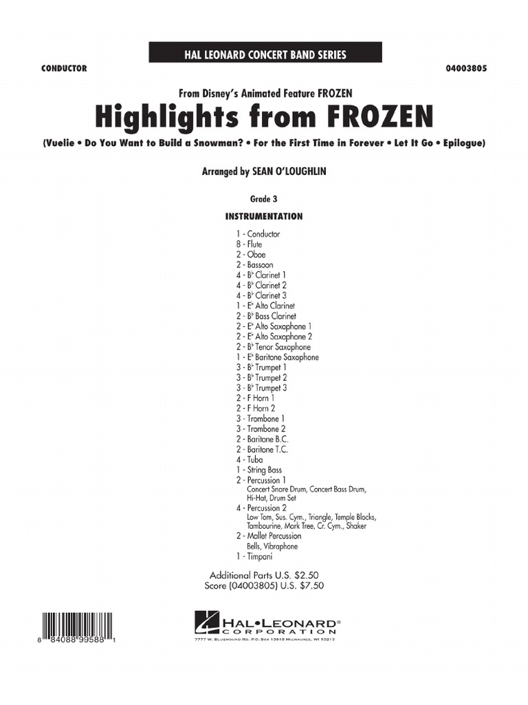 Highlights From Frozen - Score | PDF