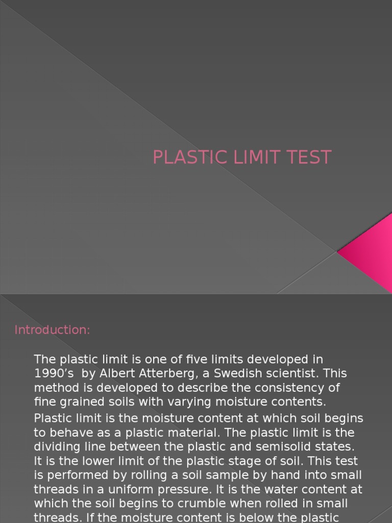 Plastic Limit Test | PDF | Agriculture | Natural Materials
