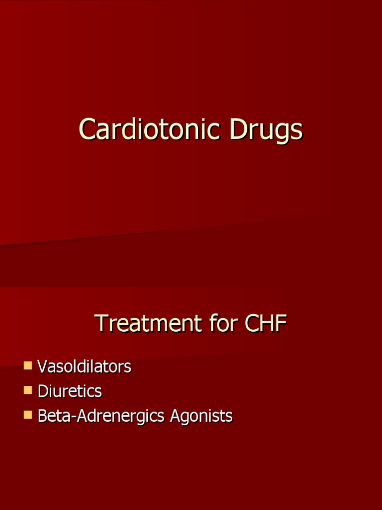 Cardiotonic Drugs | PDF | Thrombosis | Stroke