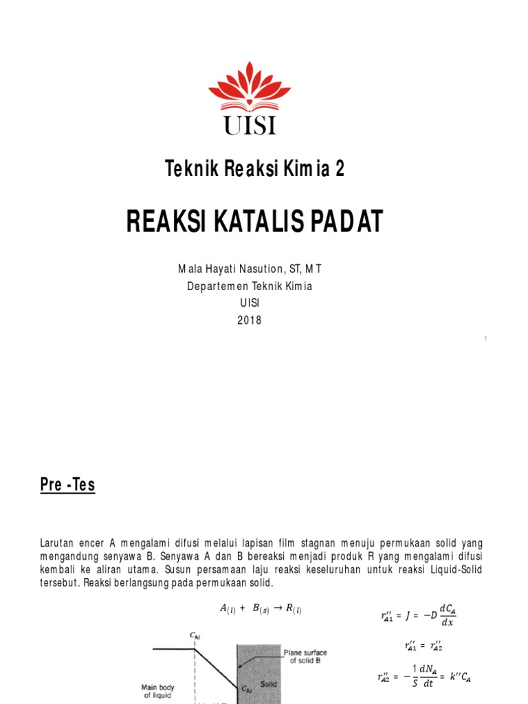 Katalis Padat dalam Reaksi Kimia | PDF