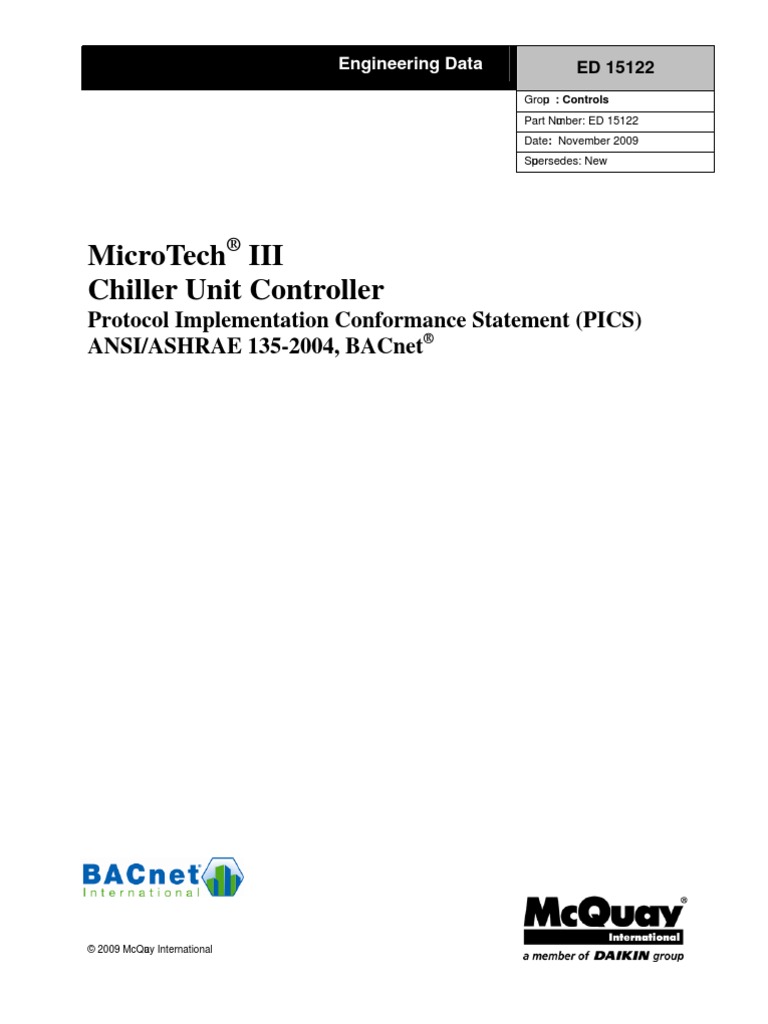 Microtech Iii Chiller Unit Controller: Protocol Implementation ...
