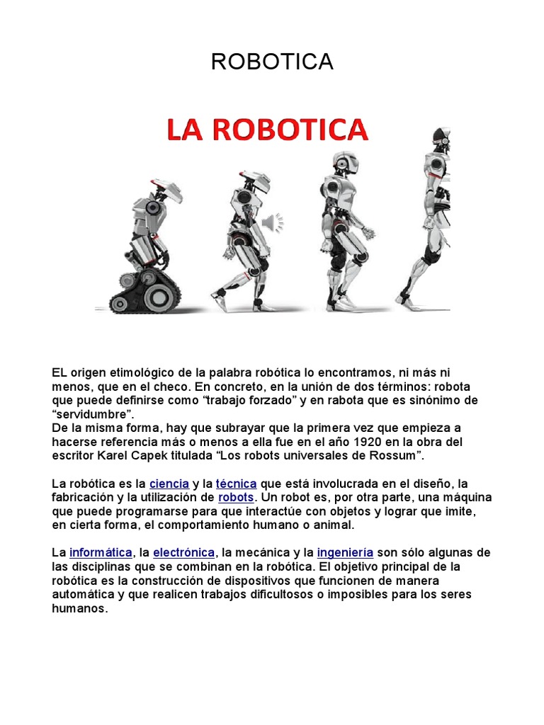 ROBITICA | PDF | Robótica | Robot