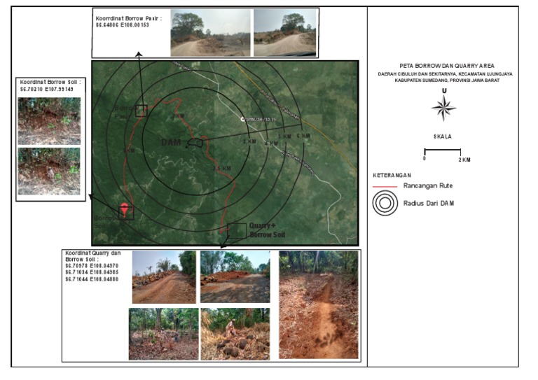 PETA LOKASI SUMBER BORROW DAN QUARRY | PDF