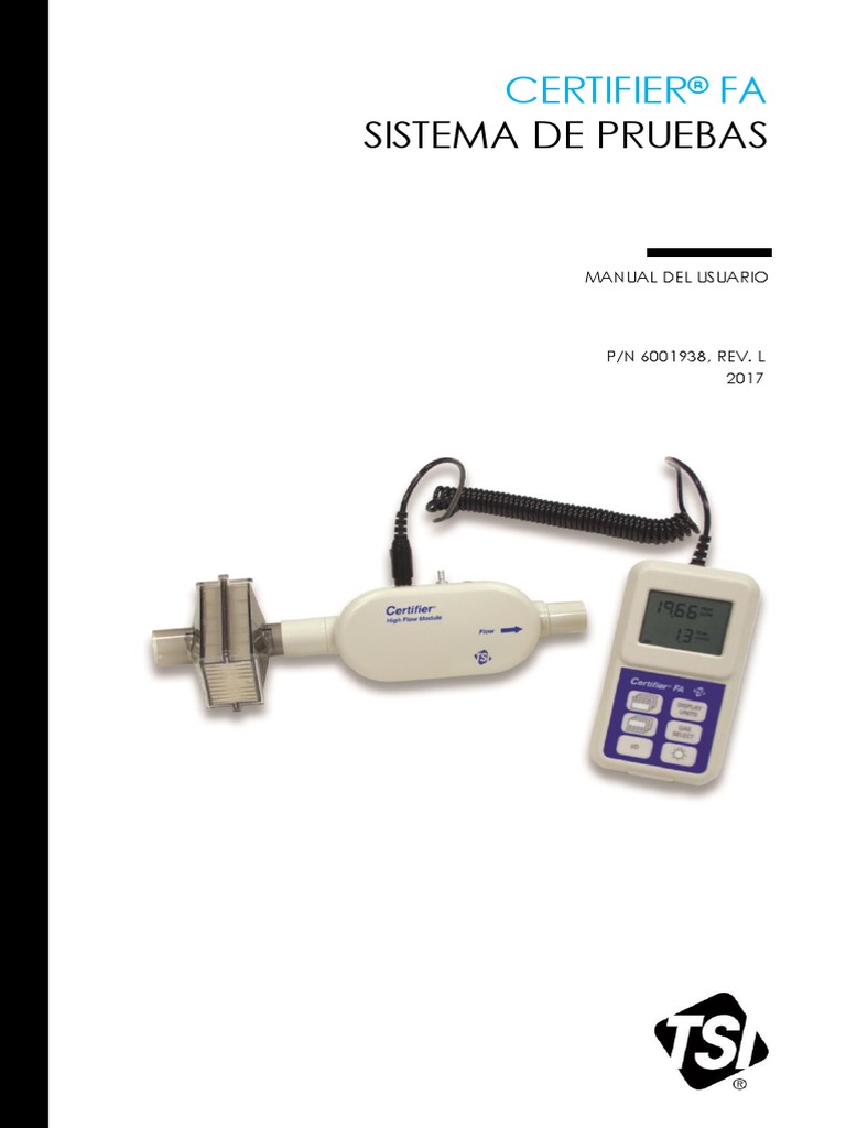 Manual de TSI Español | PDF | Oxígeno | Calibración