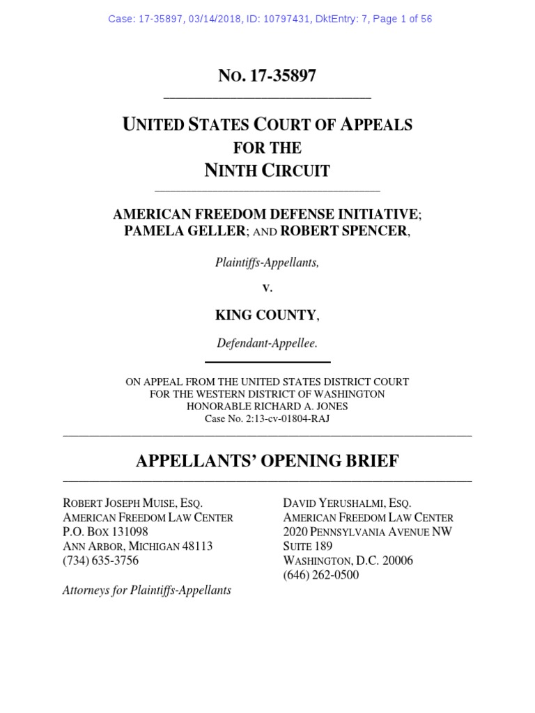 Opening Brief Filed: Opening Brief For Review. Submitted by Appellants ...
