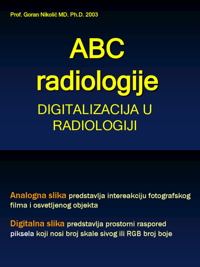 Digitalna Rendgenska Slika | PDF