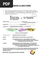 Optical Reimbursement Form | PDF | Business | Wellness