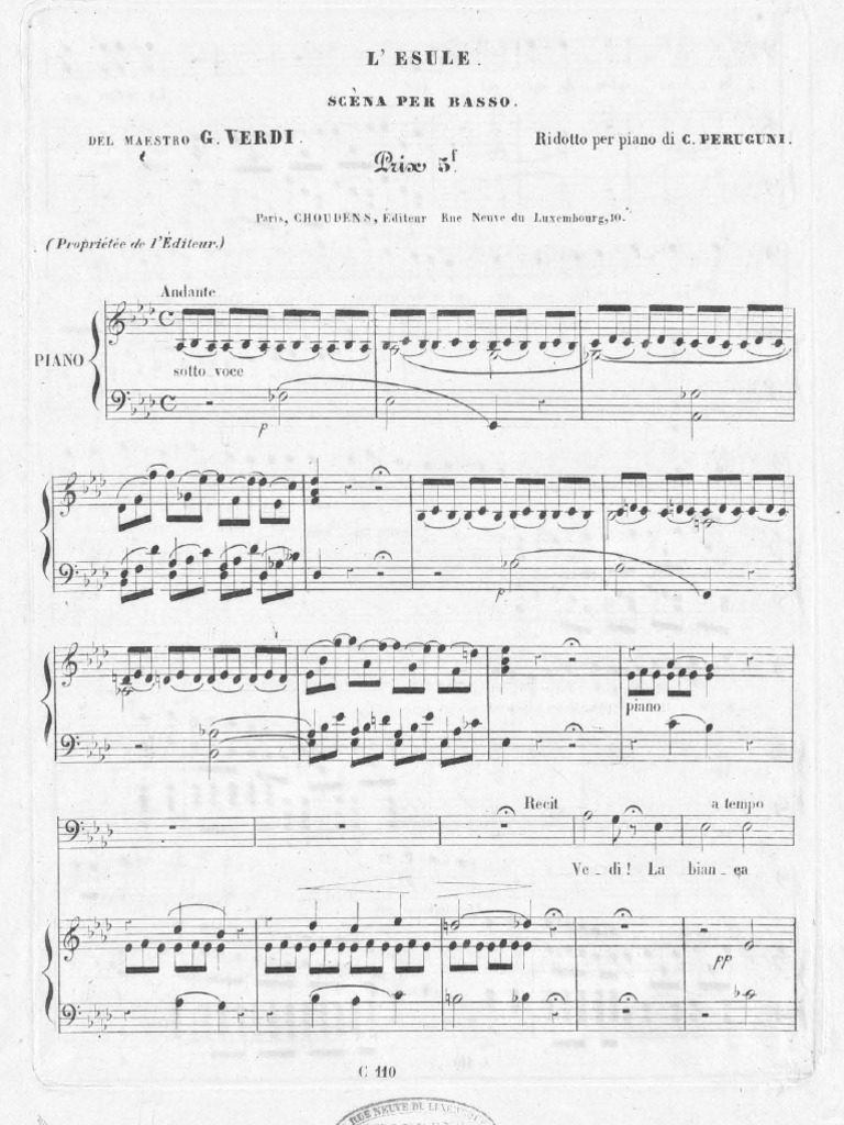 Verdi - L'esule | PDF
