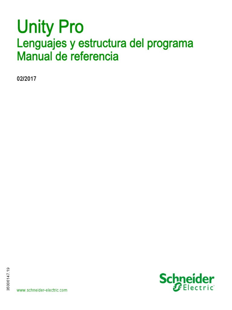 Manual Referencia Unity Pro | PDF | Automatización | Ingeniería de confiabilidad