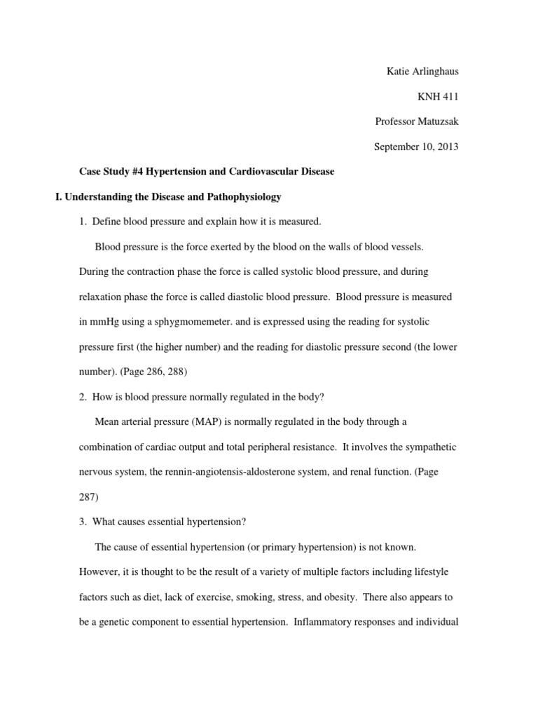 Hypertension Case Study | PDF | Hypertension | Angiotensin