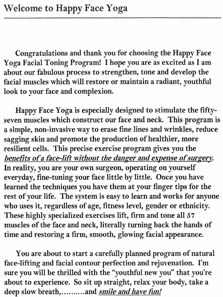 Happy Face Yoga PDF | PDF