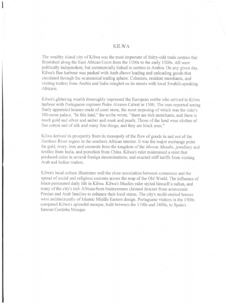 Kilwa | PDF