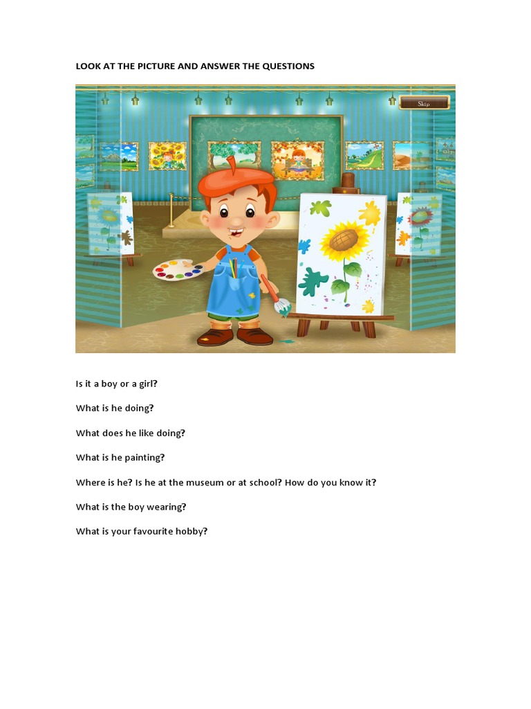 Look at The Picture and Answer The Questions | PDF