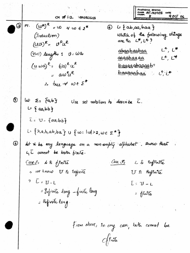 Solution Formal Languages and Automata by Peter Linz PDF | PDF