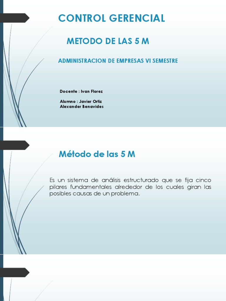 Análisis del Método de las 5 M | PDF