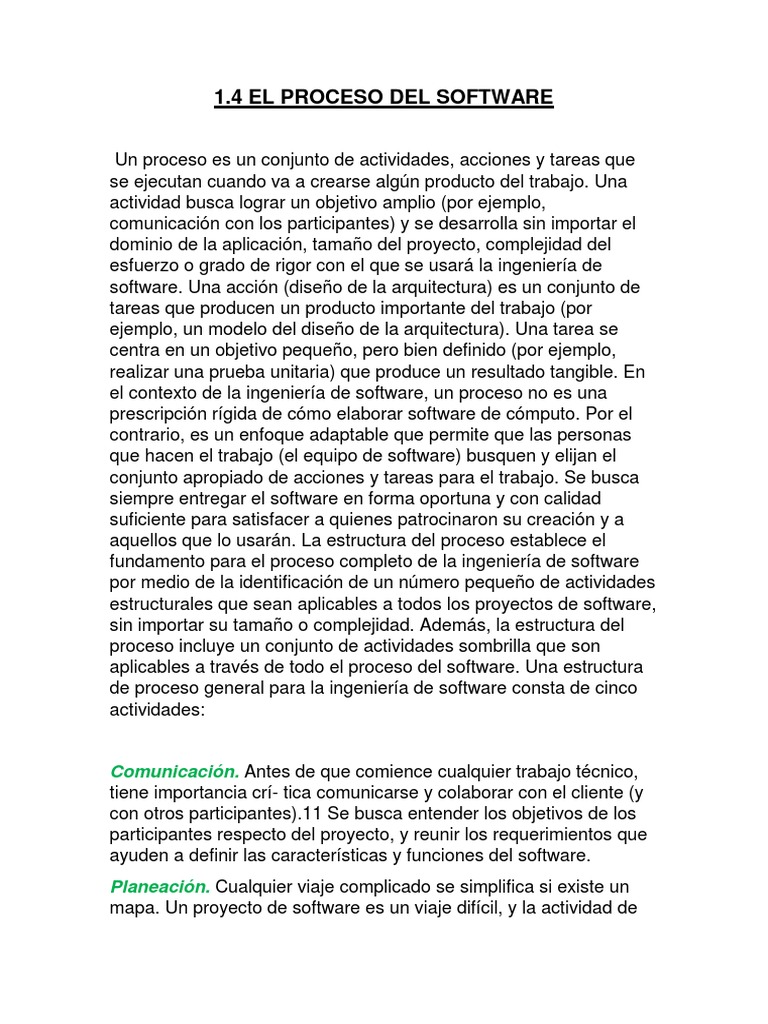 Actividades Software | PDF | Ingeniería de software | Software