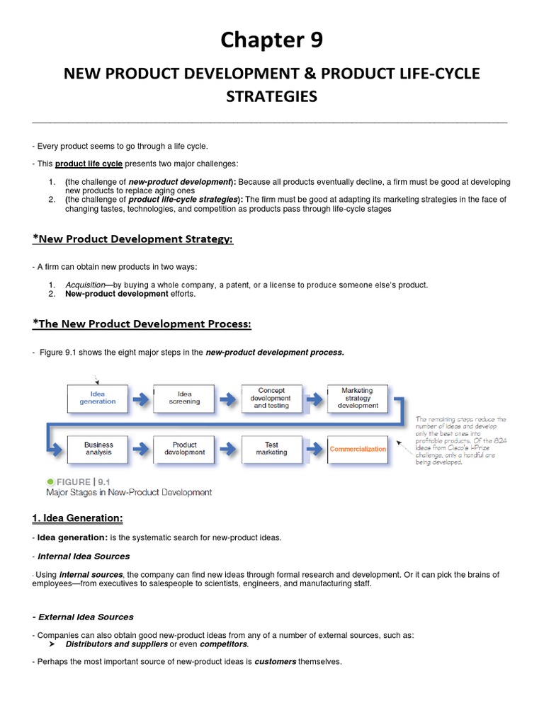 Chapter 9-Principles of Marketing | PDF | New Product Development | Marketing Strategy