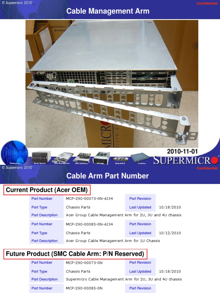 Supermicro Cable Management Arm Guide | PDF | Manufactured Goods | Vehicles