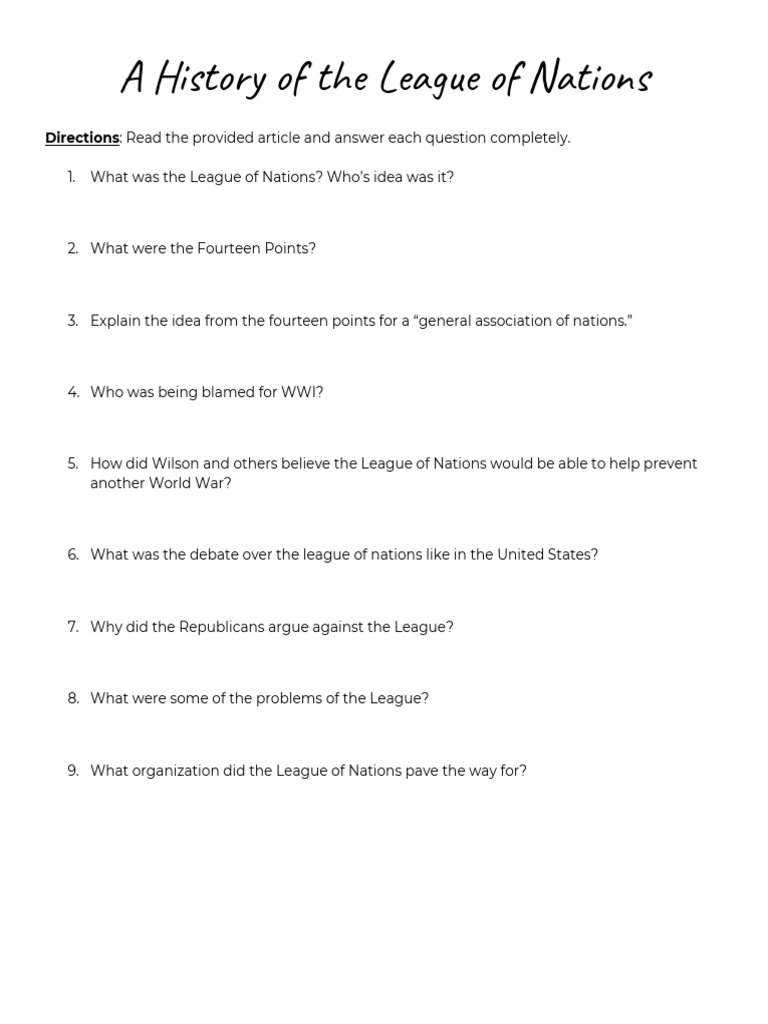 Origins of the League of Nations | PDF | Unrest