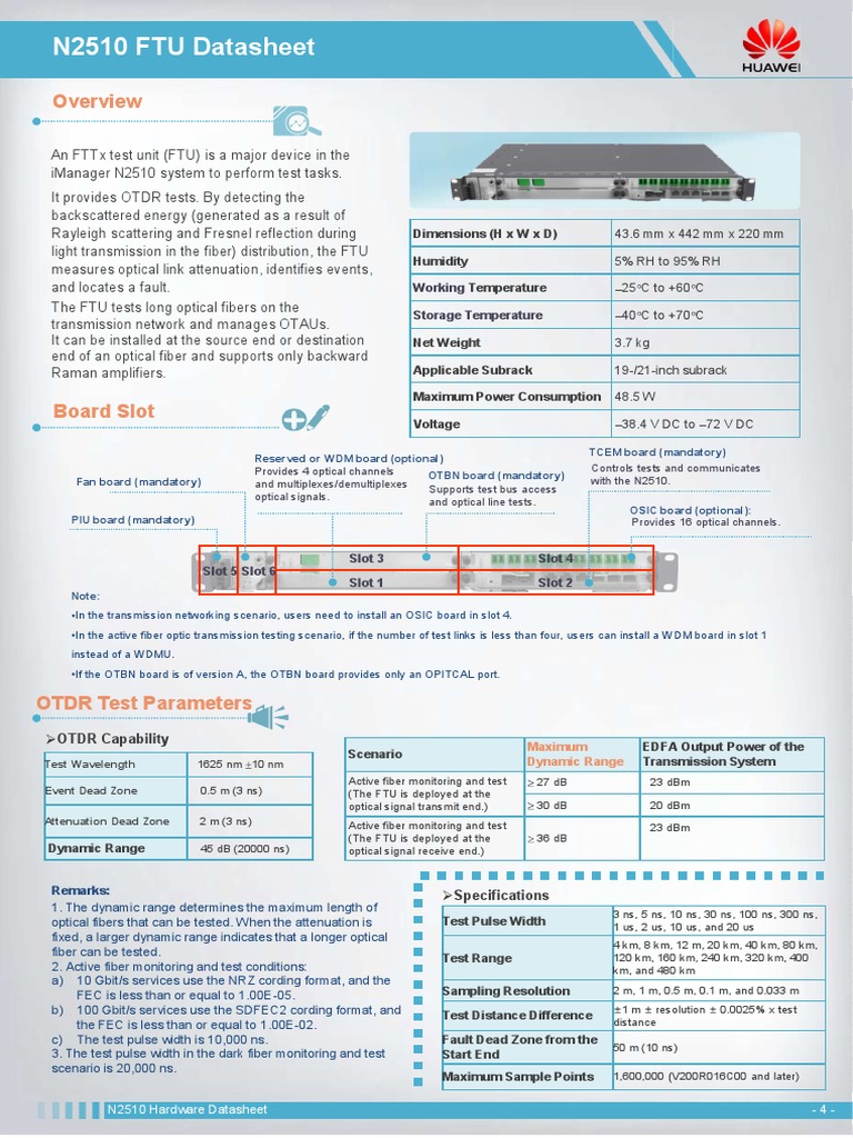 N2510 - Ftu PDF | PDF | Optical Fiber | Wavelength Division Multiplexing