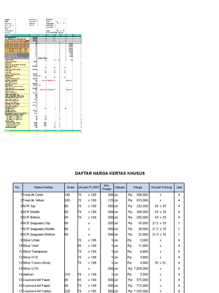 Rumus Cetakan SM72 74 | PDF