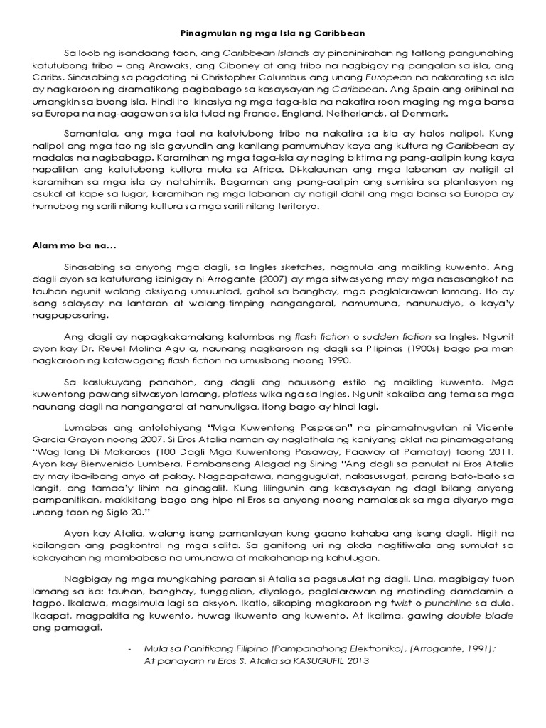 Pinagmulan NG Mga Isla NG Caribbean | PDF