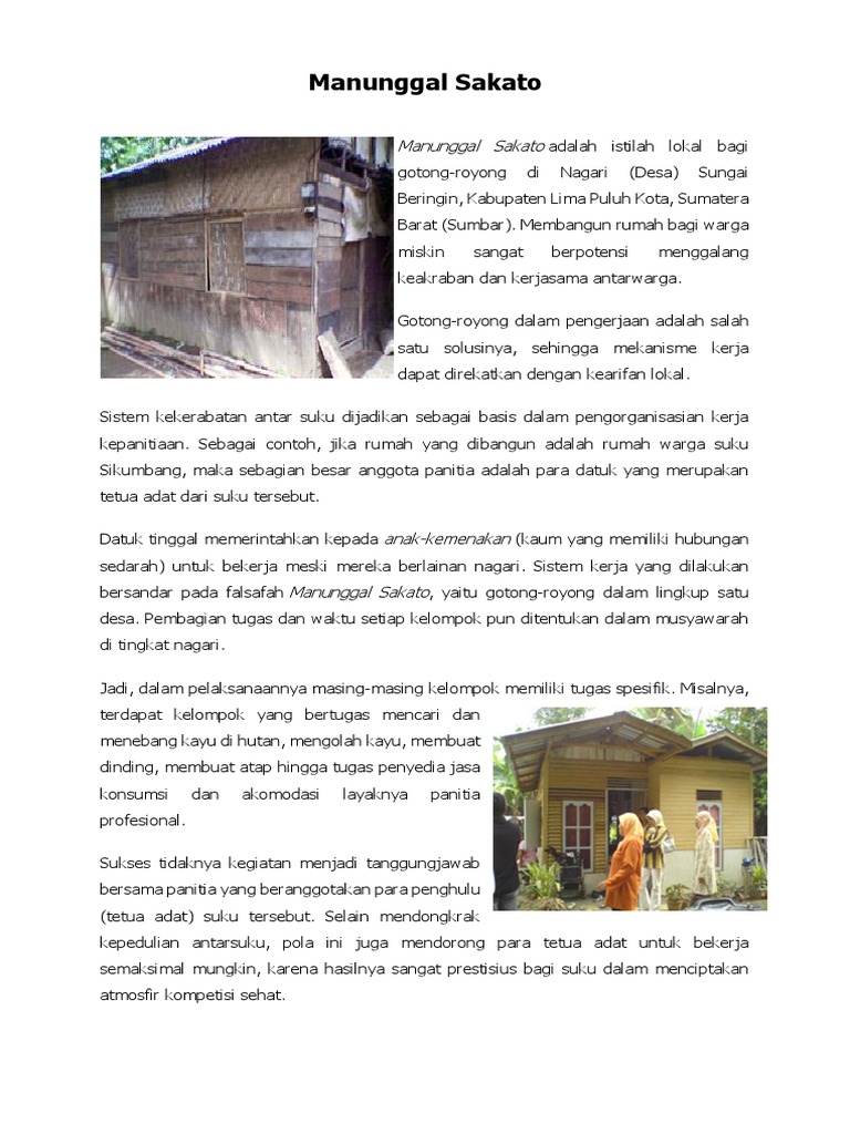 Manunggal Sakato | PDF