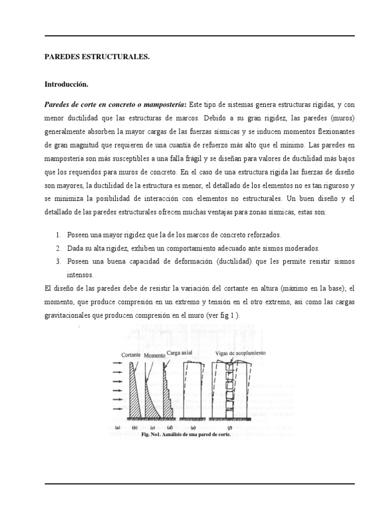 Diseño de Paredes Estructurales | PDF | Fundación (Ingeniería) | Rigidez