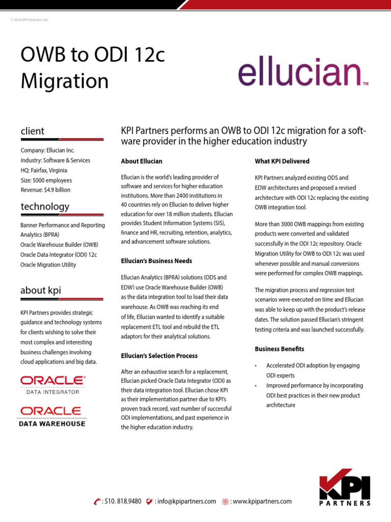 Case Study OWB To ODI 12c Migration | PDF | Analytics | Information Management